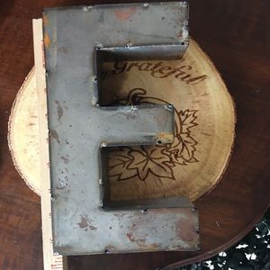 boutique | Wall Decor | Rustic Metal Letter E | Poshmark